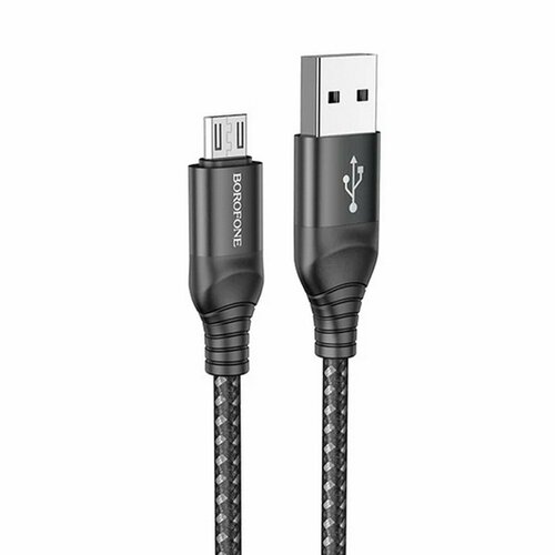 Дата-кабель USB универсальный MicroUSB Borofone BX56 (черный)
