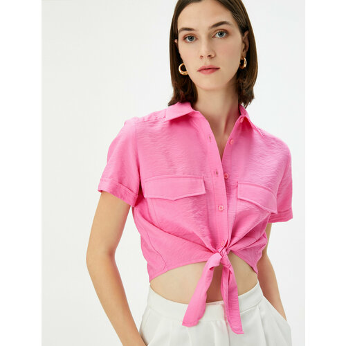 Рубашка KOTON, размер 34, розовый