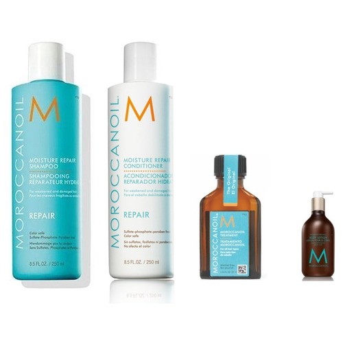 Шампунь Moroccanoil Moisture Repair Набор Spring Kit Repair, Набор: шампунь, кондиционер, масло для волос, лосьон для тела, Набор