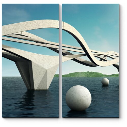 Модульная картина Пластичный мост 110x110
