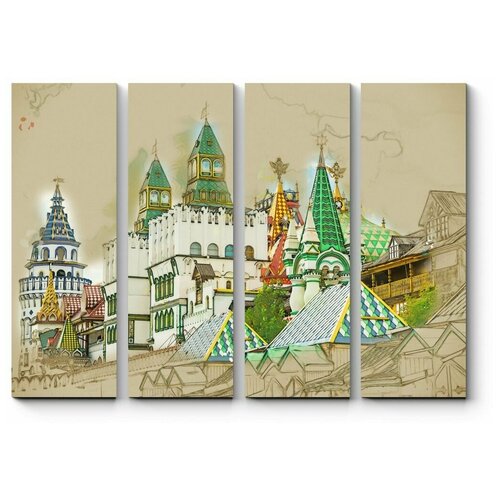 Модульная картина Измайловский Кремль , Москва 70x53