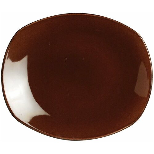 Тарелка мелкая овальная «Террамеса мокка», коричневый, фарфор, 11230579, Steelite