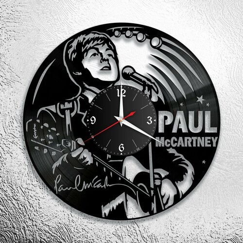 Настенные часы из виниловой пластинки с Полом Маккартни
