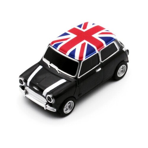 USB Флешка Миникупер Британский флаг Mini Cooper черный 32 ГБ
