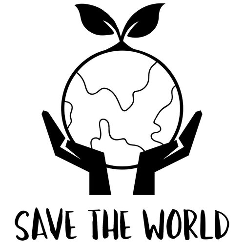 Постер / Плакат / Картина Спаси мир 40х50 см в подарочном тубусе
