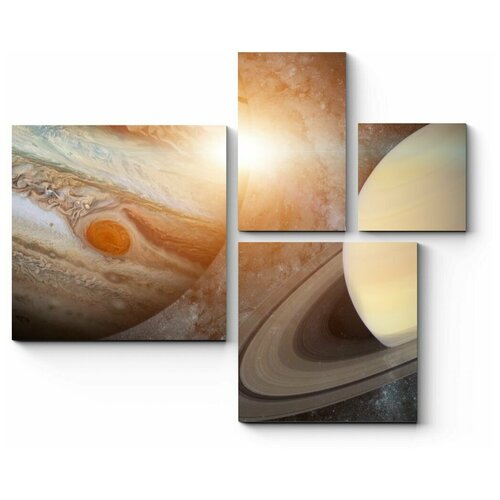 Модульная картина Кольца Сатурна 142x118