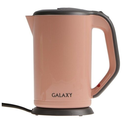 Чайник электрический Galaxy GL 0330, пластик, колба металл, 1.7 л, 2000 Вт, розовый , 1 шт.