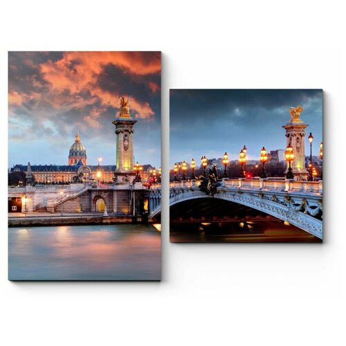 Модульная картина Мост Александра 3 в Париже 110x83