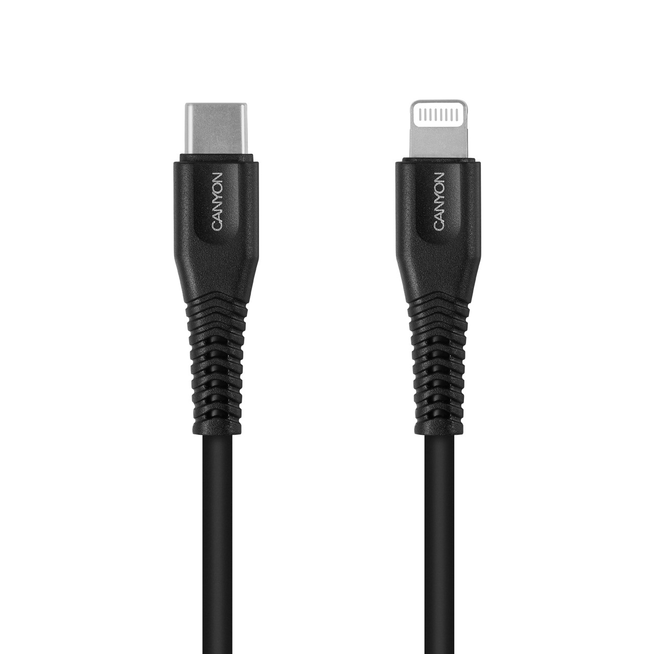 Кабель Canyon 1.2м MFI USB Type-C/Lightning Black