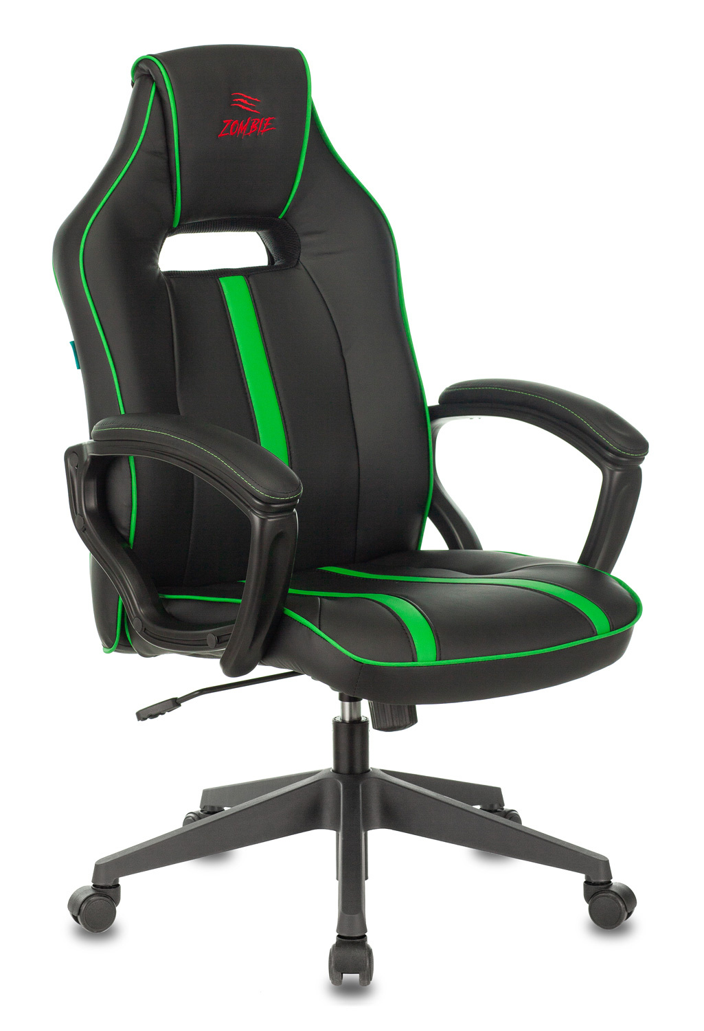 Кресло игровое ZOMBIE VIKING ZOMBIE A3 GN черный/зеленый искусственная кожа