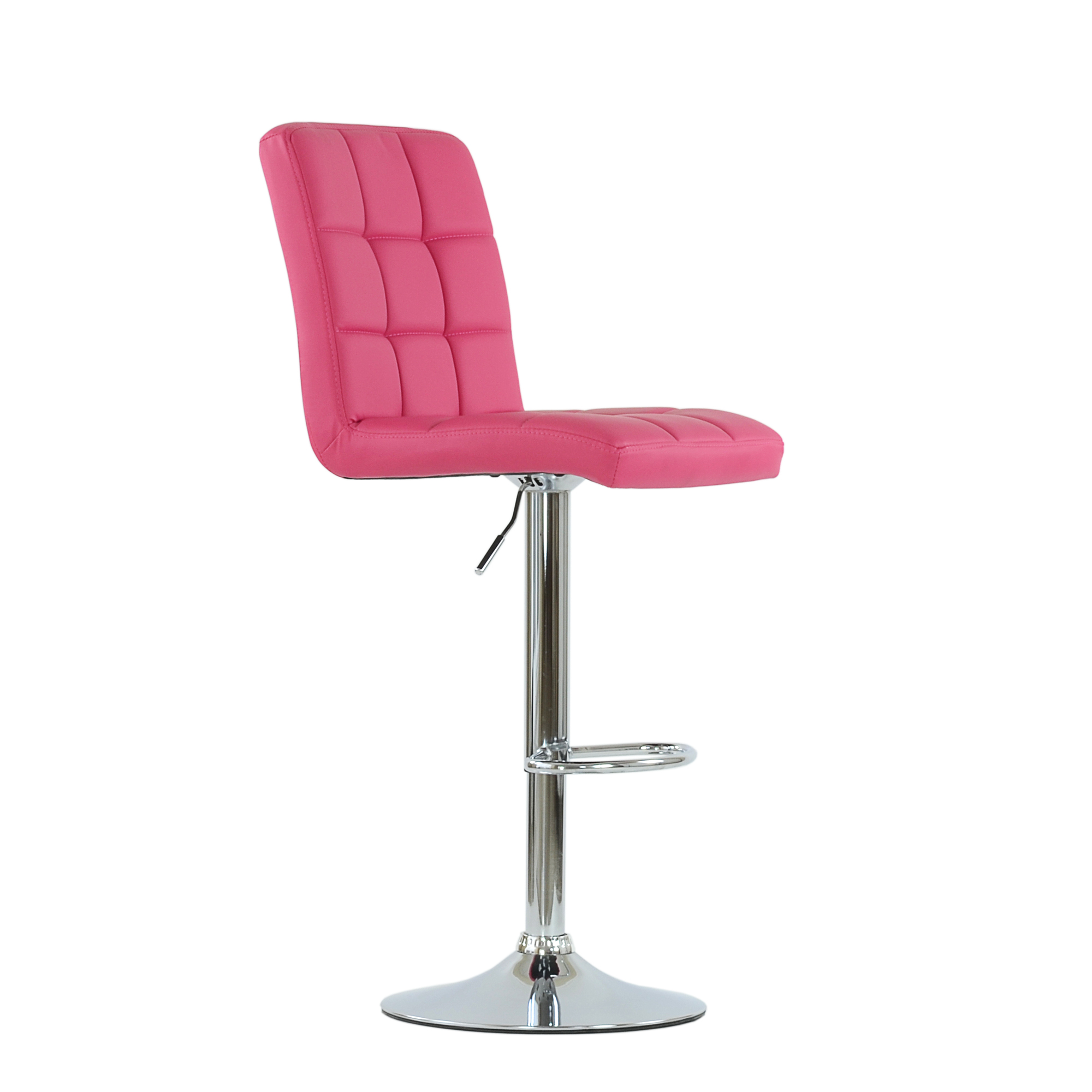 Барный стул Barneo N-48 Kruger розовая (фуксия) экокожа