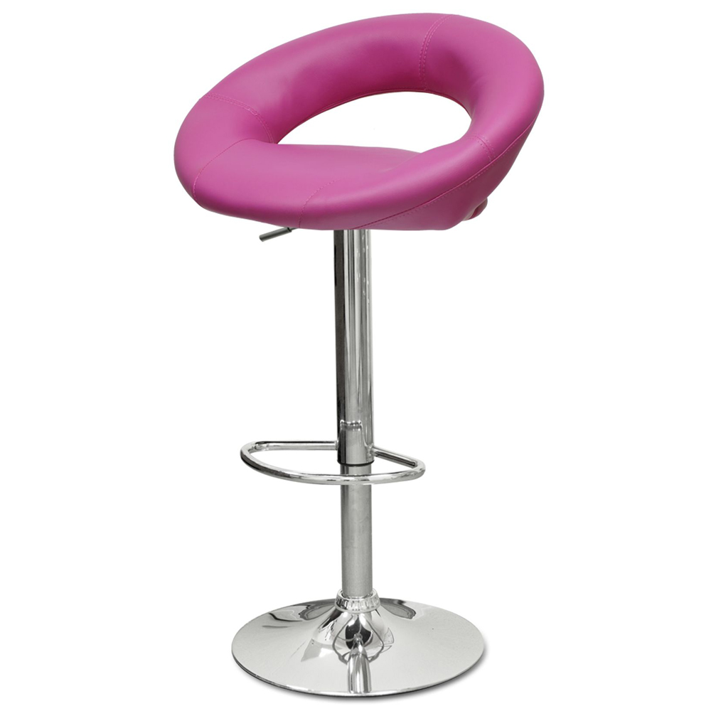 Барный стул Barneo N-84 Mira розовая (фуксия) экокожа