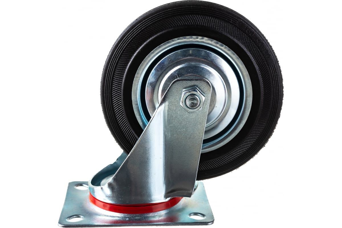 Колесо поворотное на площадке Brante 75 мм, черная резина
