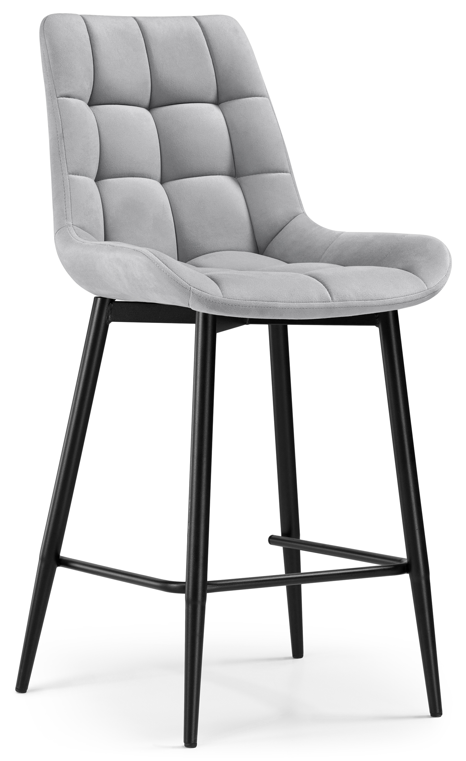 Полубарный стул Woodville Алст К светло-серый/черный