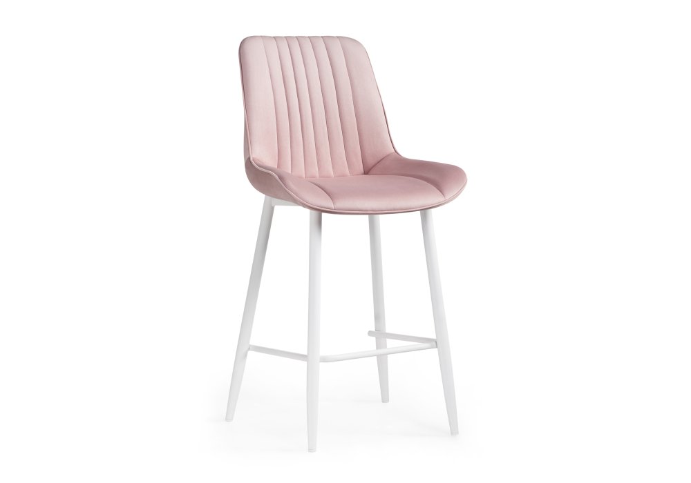 Полубарный стул Woodville Седа К розовый/белый