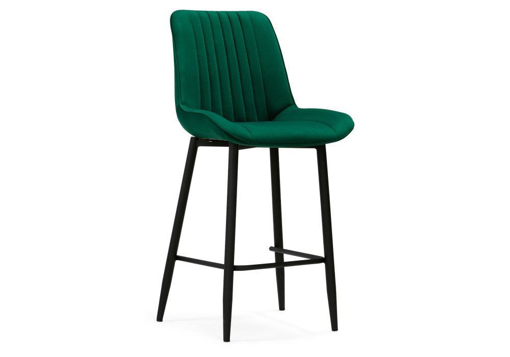 Полубарный стул Woodville Седа К зеленый/черный
