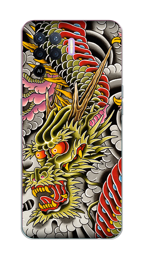 Чехол на Oppo Reno 5 Lite "Японский дракон"