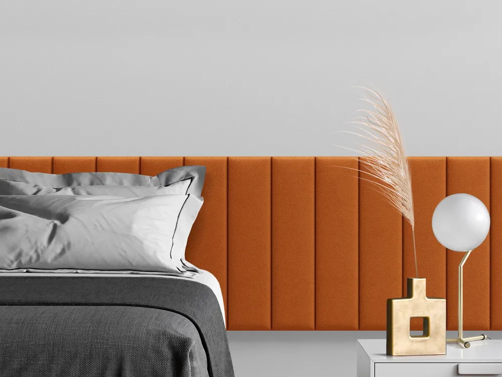 Мягкое изголовье кровати Velour Orange 15х60 см 4 шт.