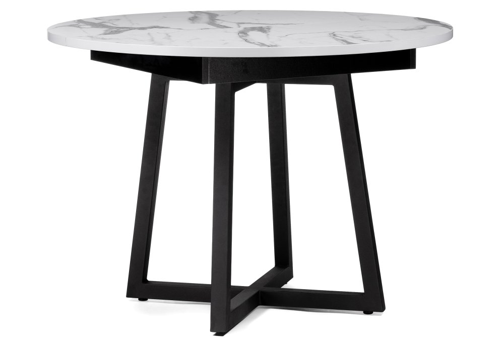 Деревянный стол Woodville Регна черный/белый