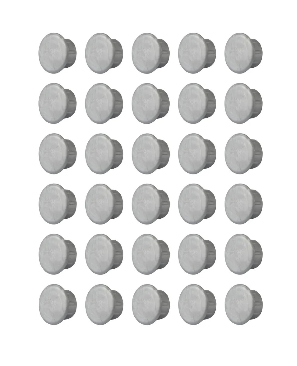 Заглушка мебельная Инталика MP00097, цвет серый металлик