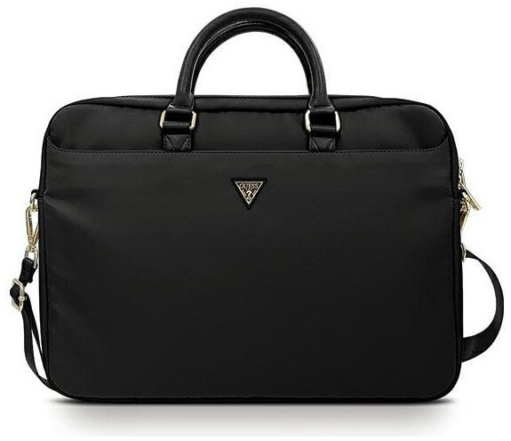 Сумка для ноутбука женская Guess Nylon with Triangle metal logo Black
