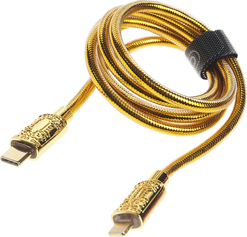 Кабель XO NBQ217A Gold USB Type-C - Lightning 1 м, золотистый