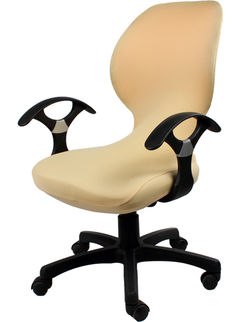 Чехол на компьютерное кресло и стул ГЕЛЕОС 722, кремовый