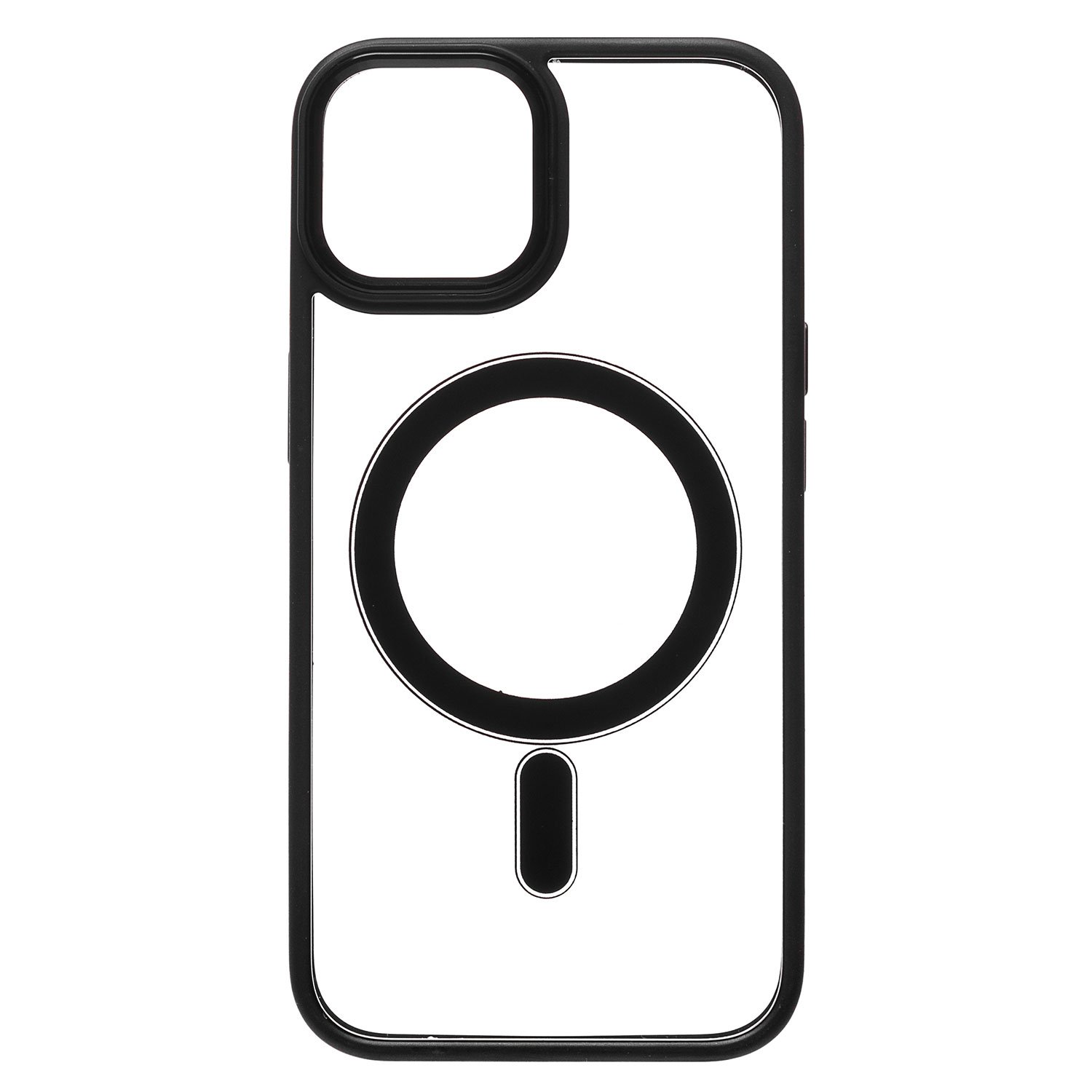 Чехол iPhone 14 пластиковый MagSafe <черный>