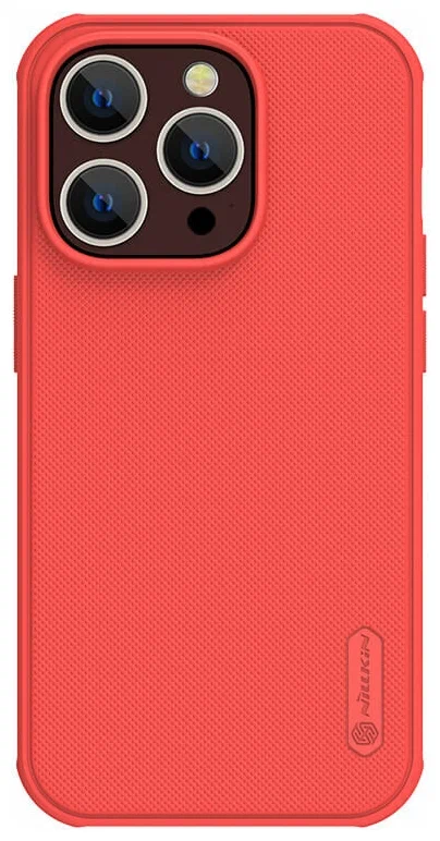Пластиковый чехол Nillkin Super Frosted Shield Pro для iPhone 14 Pro матовый, красный