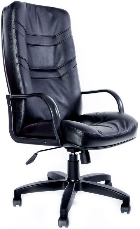 Кресло офисное Евростиль Министр Стандарт M-PP кожа черная