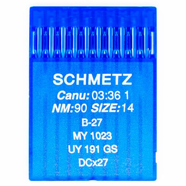 Иглы промышленные для оверлока Schmetz B-27 90, 10 штук