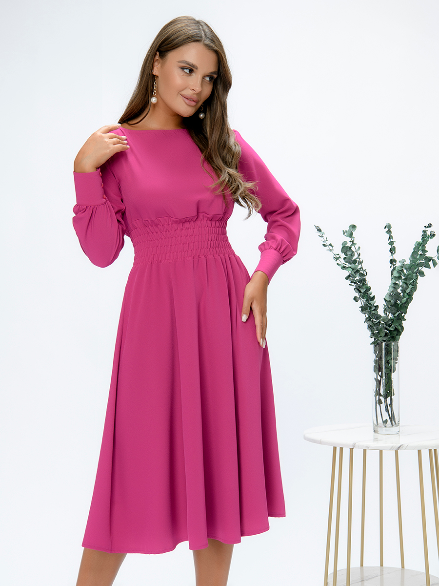 Платье женское 1001dress 102517 розовое 54-56 RU