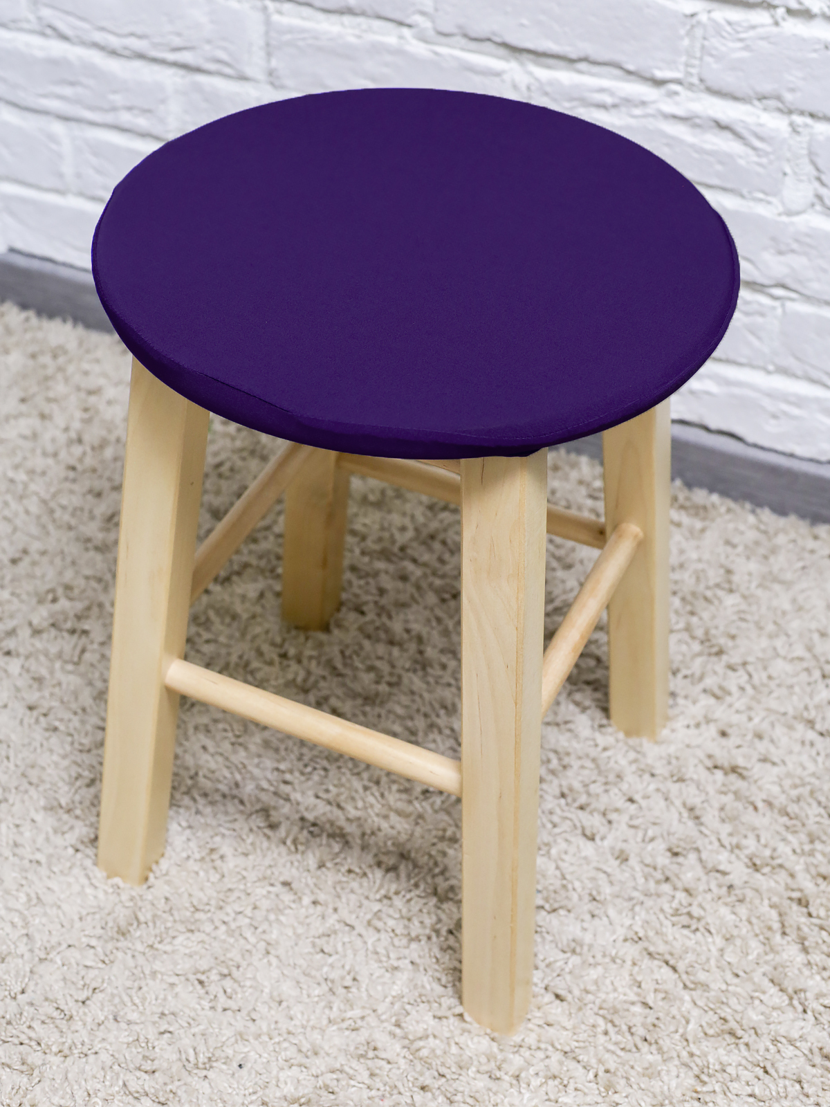 Чехол для табурета LuxAlto Jersey, фиолетовый, комплект 4 шт, 14629