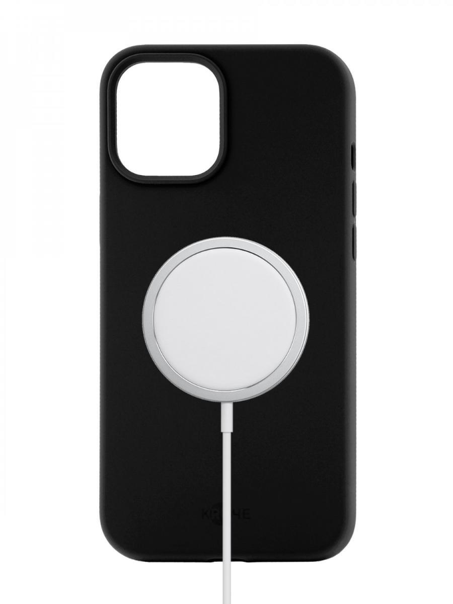 Чехол для Apple iPhone 12 Pro Max КRUЧЕ Silicone MagSafe Black