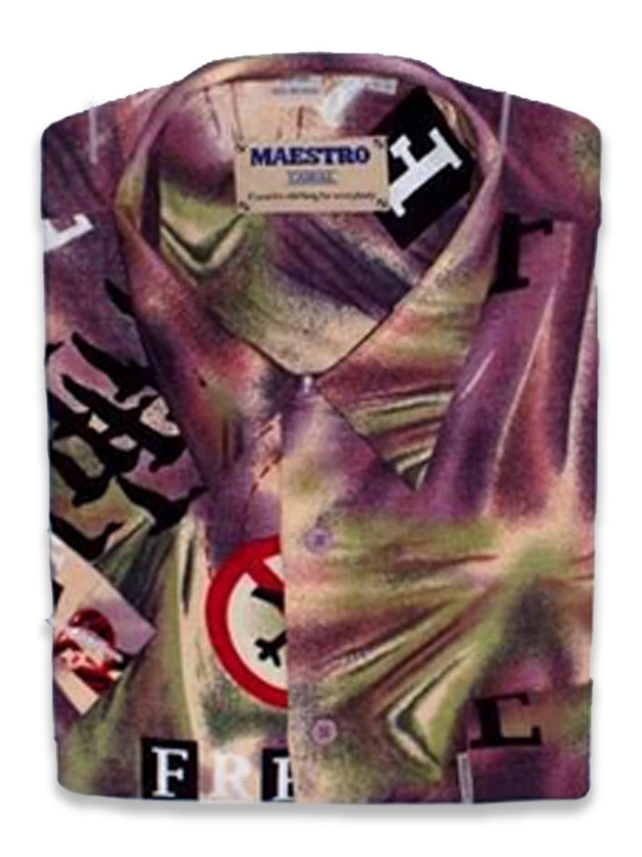 Рубашка мужская Maestro 026 Dusk-K разноцветная L