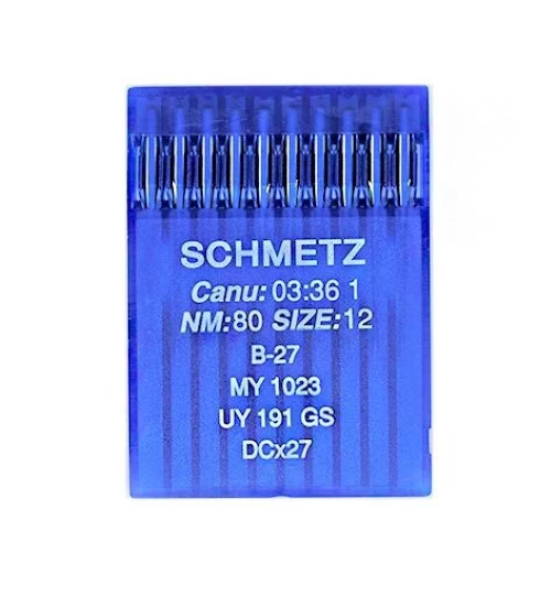 Иглы промышленные для оверлока Schmetz B-27 80, 10 штук