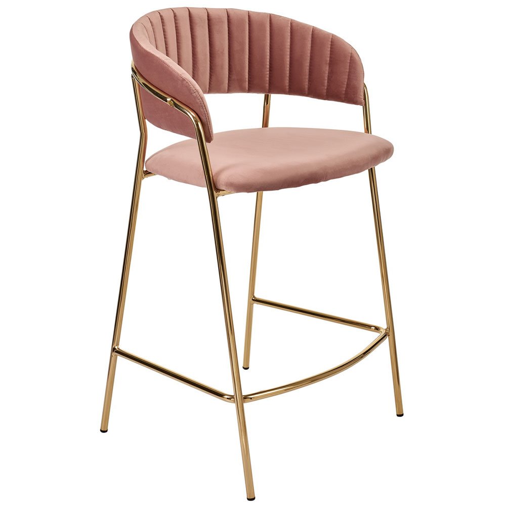 Полубарный стул Bradex Turin FR 0163, золотистый/пудровый