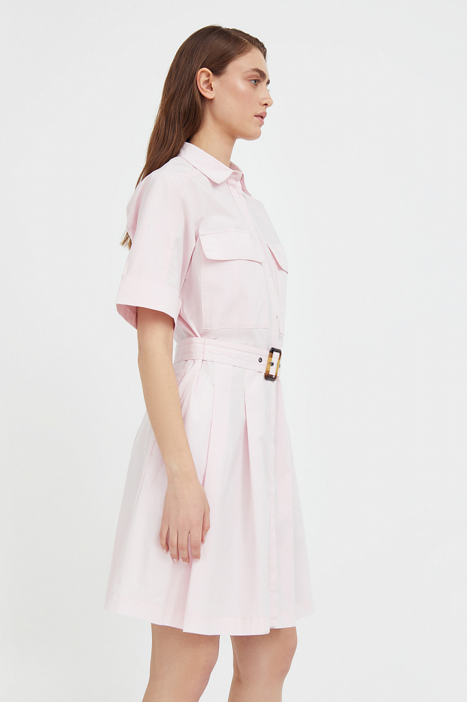 Платье женское Finn Flare S21-11053 розовое XL