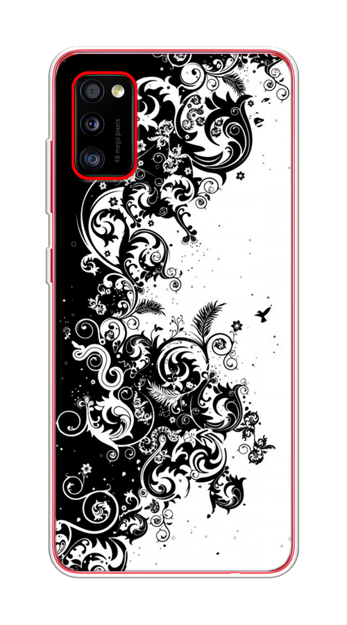 Чехол на Samsung Galaxy A41  "Черно белый узор"