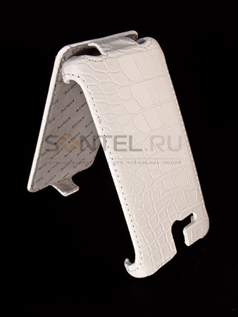 Чехол-книжка Armor для Sony Xperia U крокодил белый