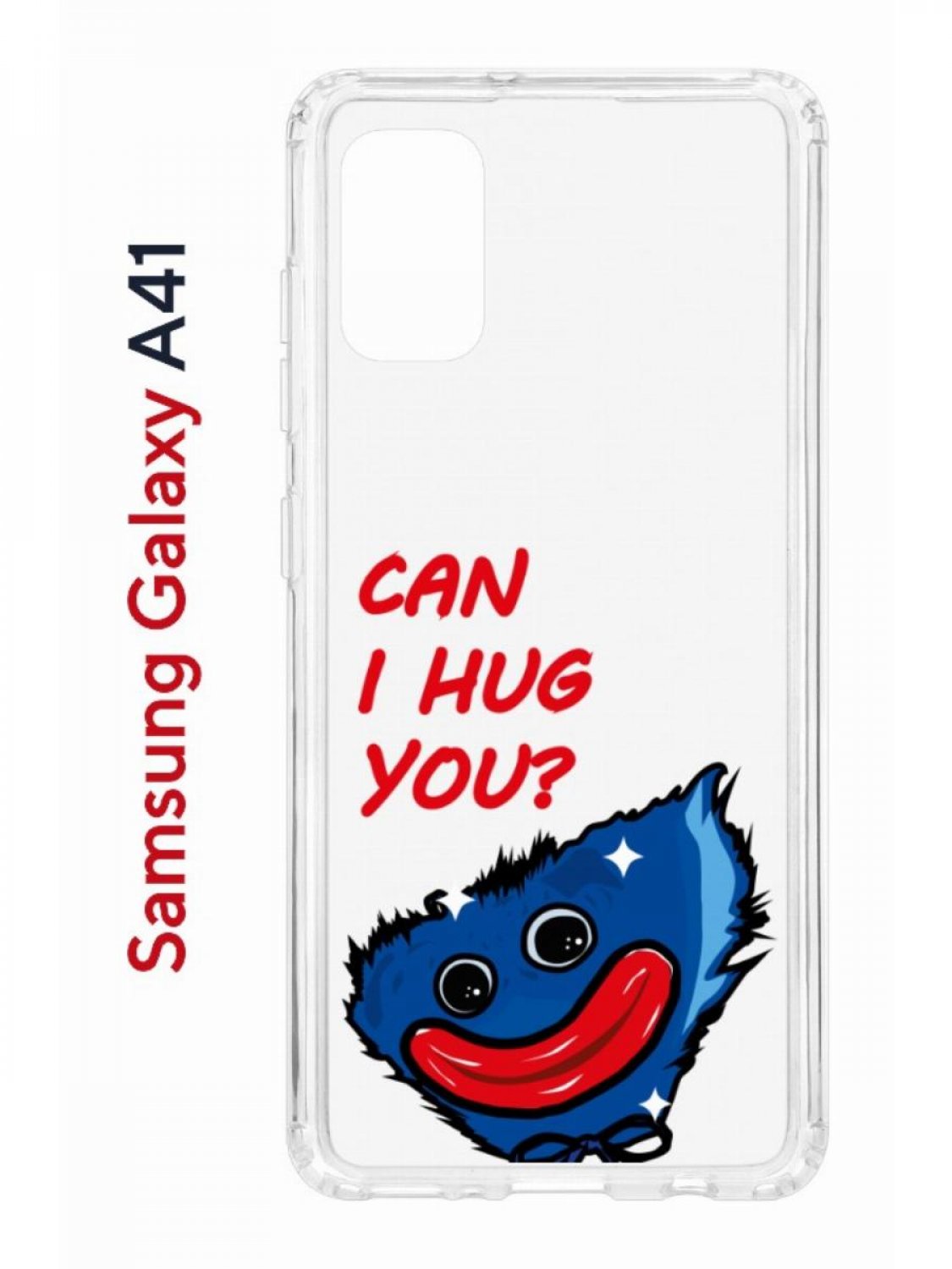 Чехол на Samsung A41 Kruche Print CAN I HUG YOU, противоударный бампер, с защитой камеры