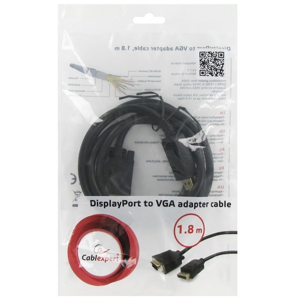 Кабель Cablexpert DisplayPort-VGA, M-M 1,8м Black CCP-DPM-VGAM-6