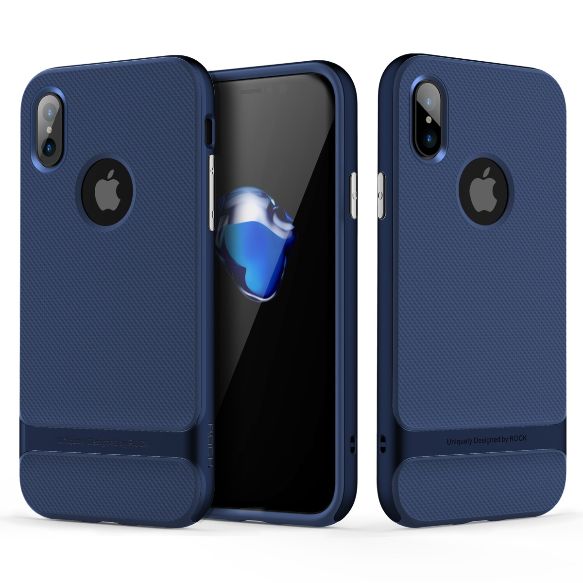 Чехол накладка Rock Royce Series для Apple iPhone X/Xs Blue