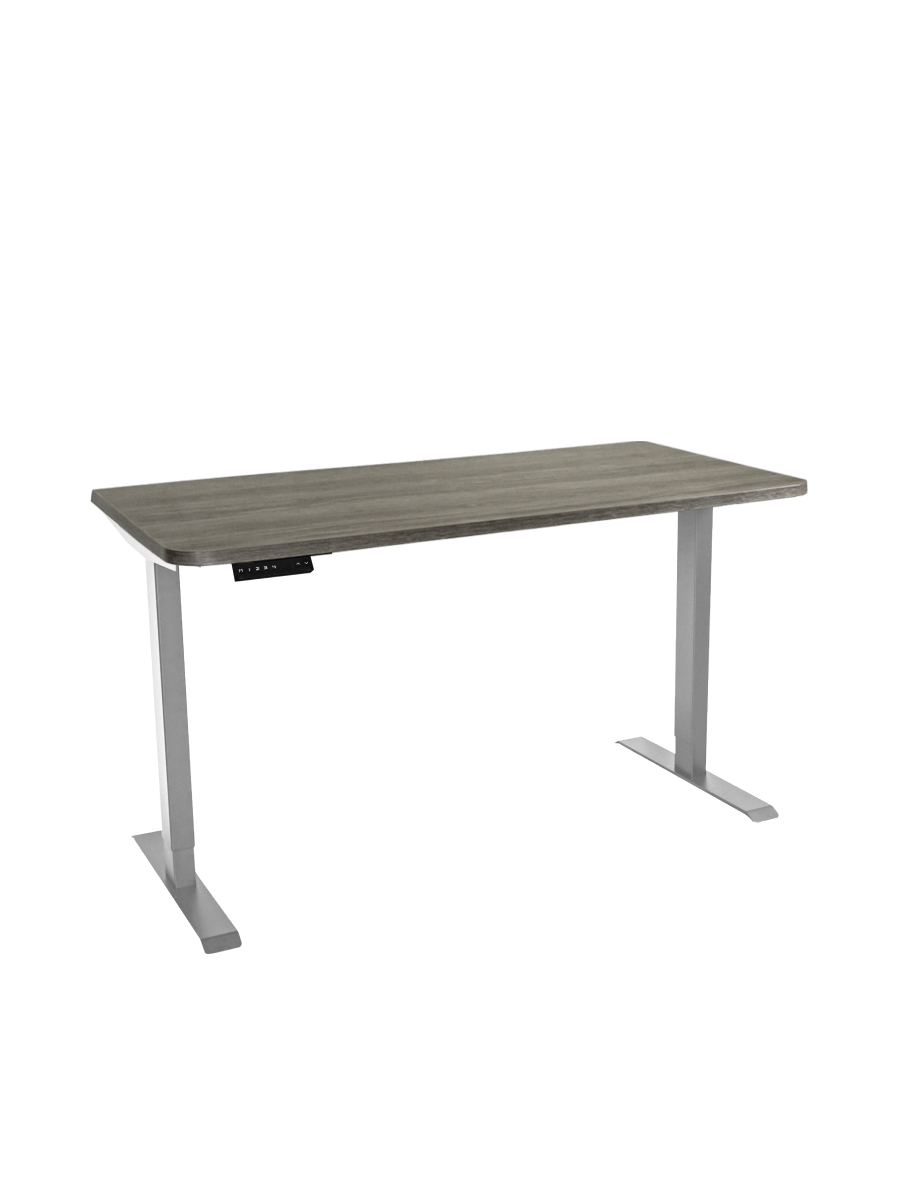 Офисный стол лофт для работы стоя и сидя LuxAlto серый, 160x70x2.5см, 34174