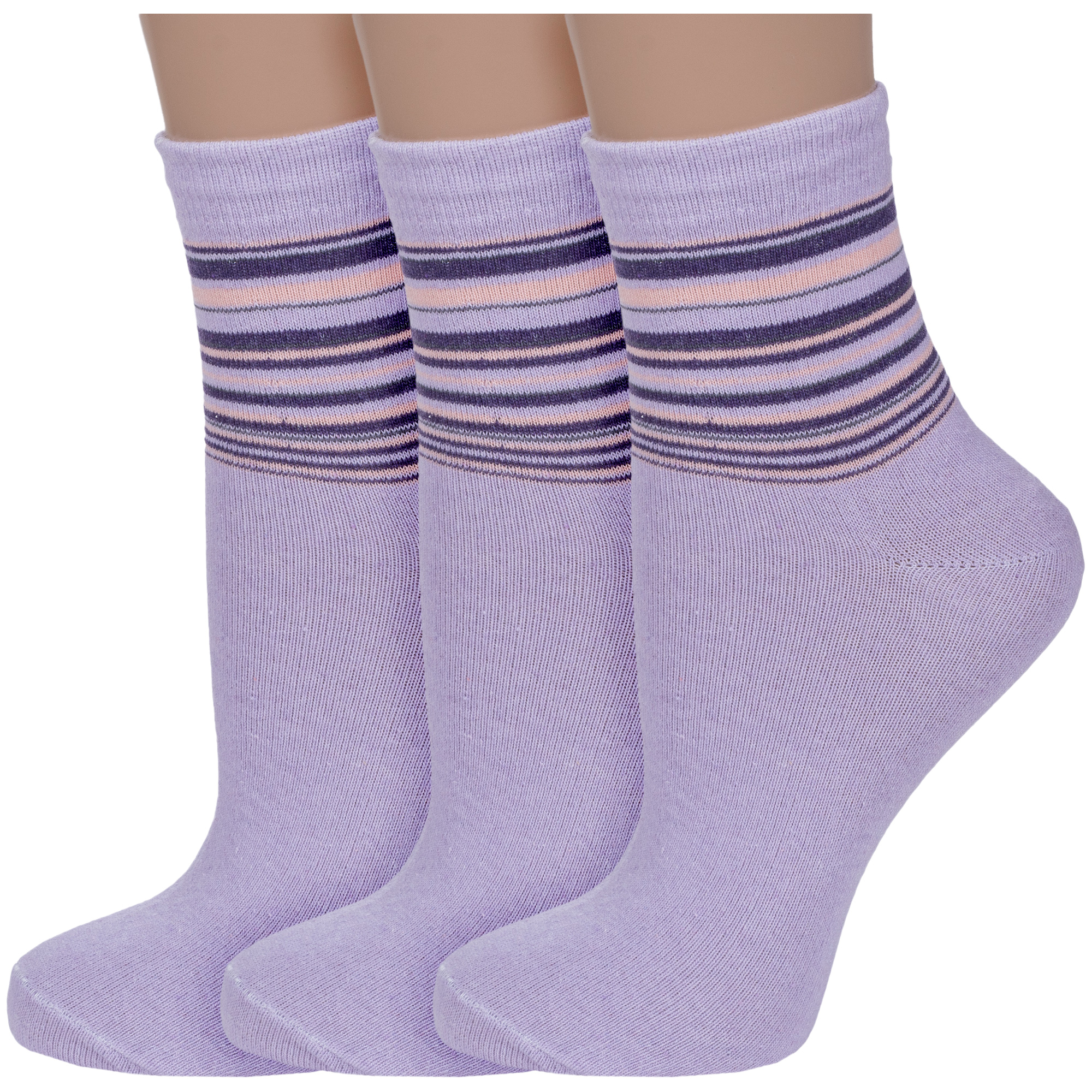 Комплект носков женских Альтаир 3-С46 фиолетовых 25