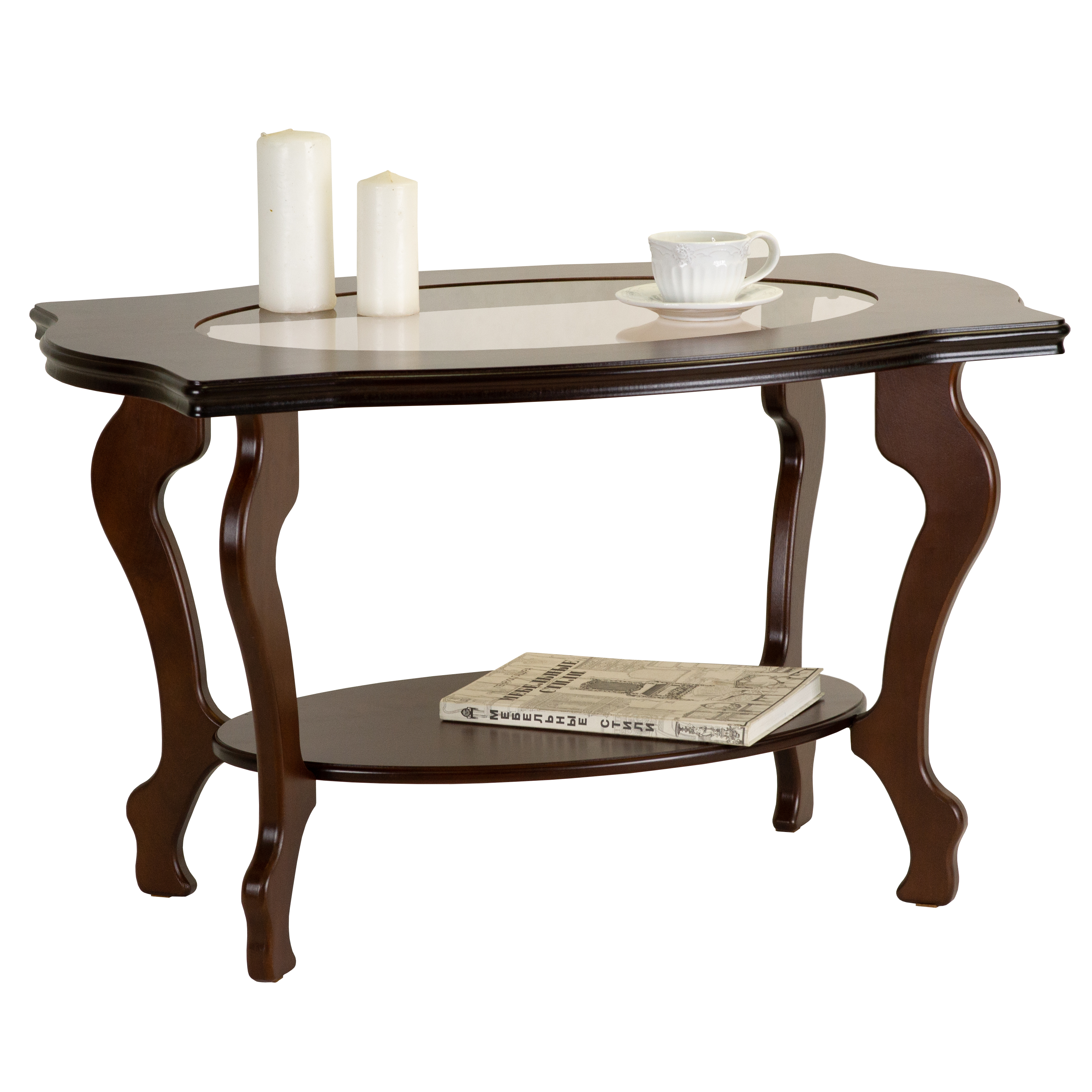 Журнальный столик Мебелик Берже 1С 880 94х60х56 см, тёмно-коричневый