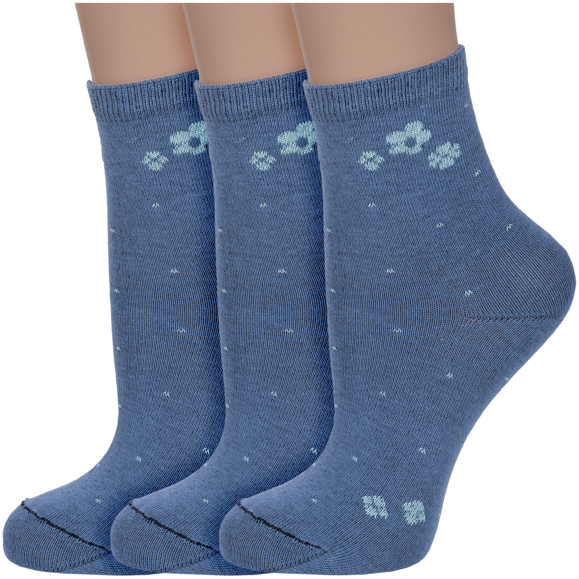 Комплект носков женских Альтаир 3-С47 синих 35-37
