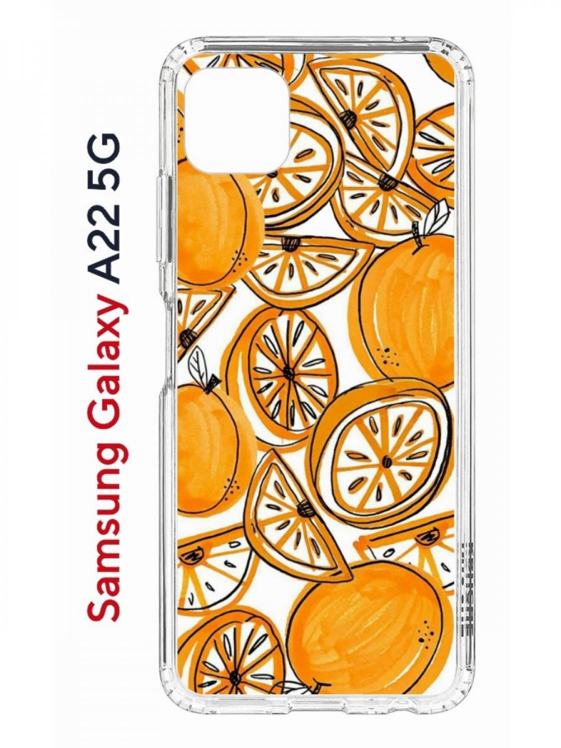 Чехол на Samsung Galaxy A22s 5G с принтом Kruche Print Апельсины, противоударный бампер