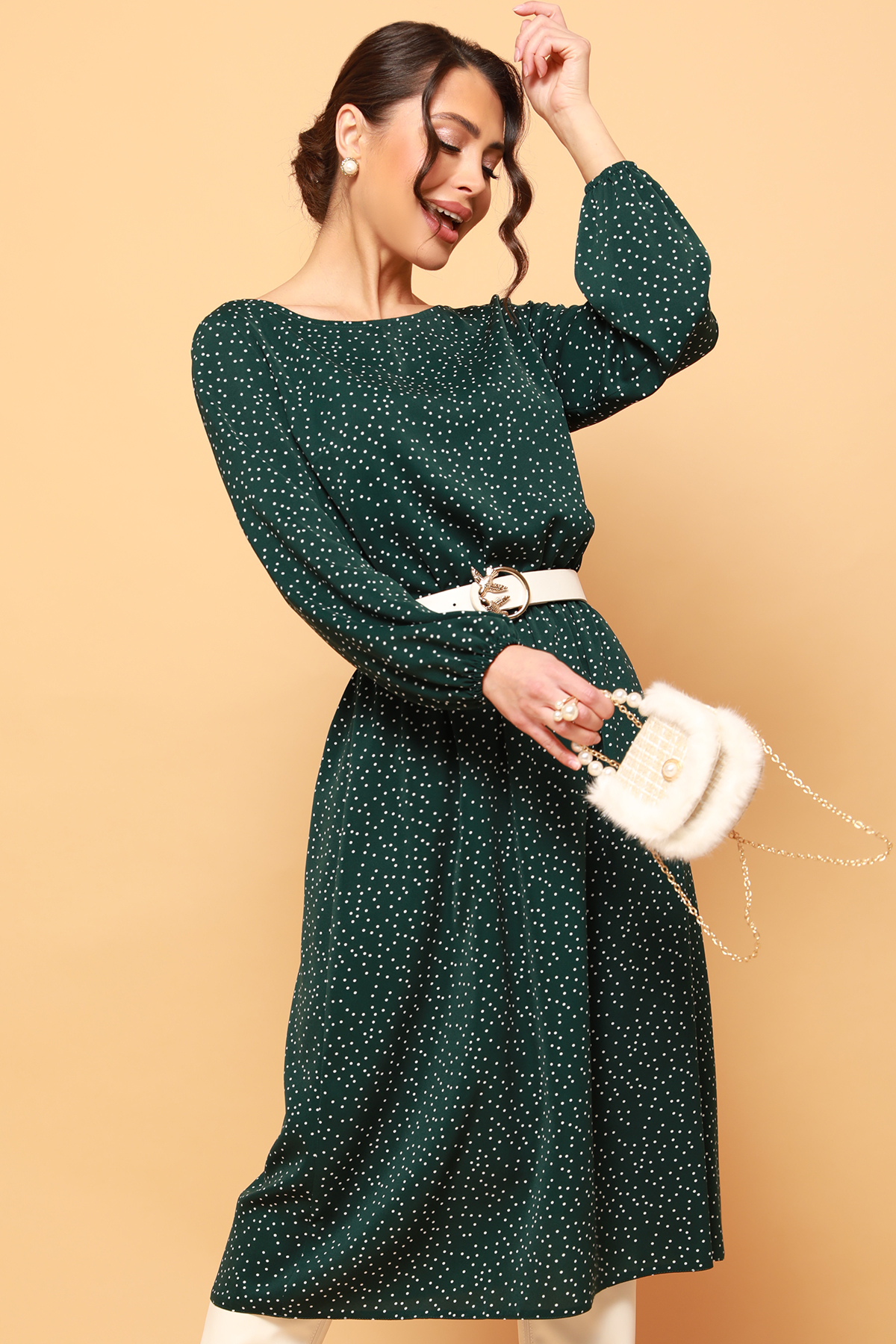 Платье женское DSTrend 0385 зеленое 54
