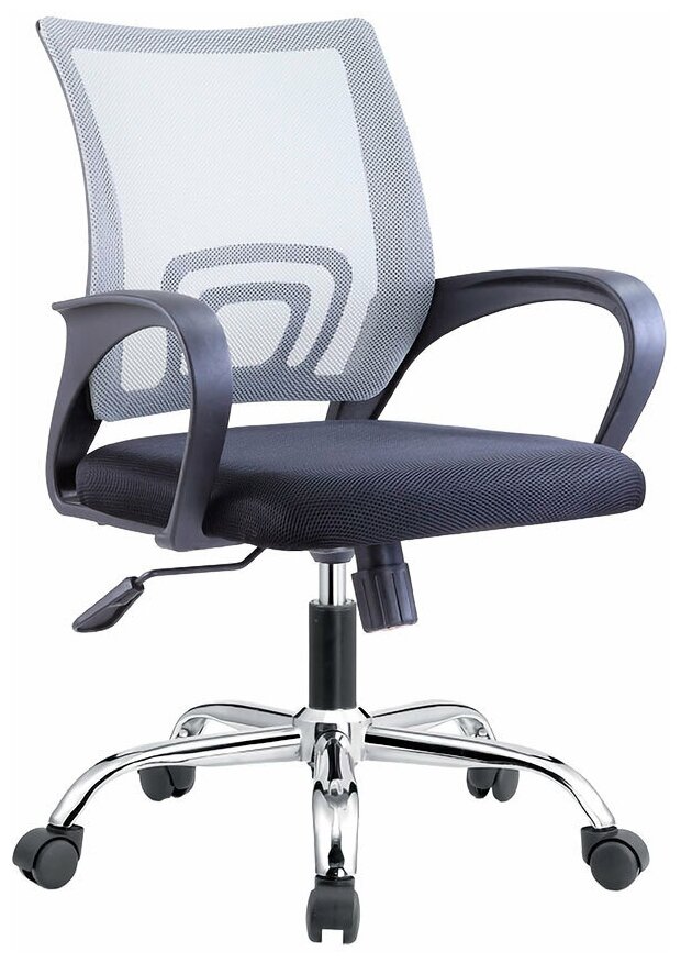 Офисное кресло Zebrano 106B (GRAYIRON) Серая спинка серое сиденье.